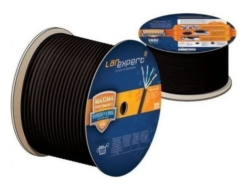 CABO LAN EXPERT HERC 4P CAT5E 200M PT | Linhavix Distribuidora
